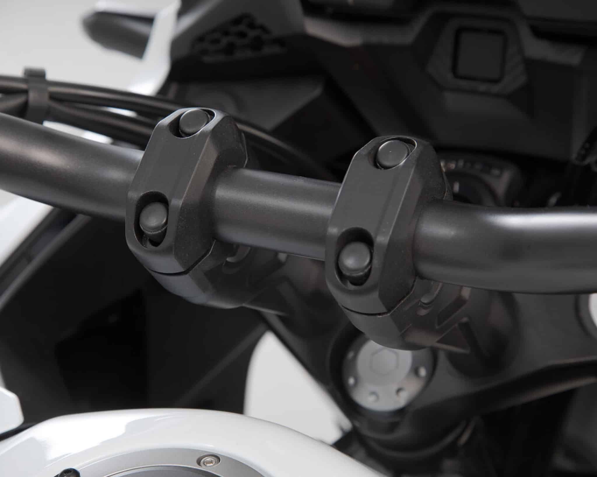 SW-Motech 20mm Handlebar Risers for 28mm Handlebars - Black ...